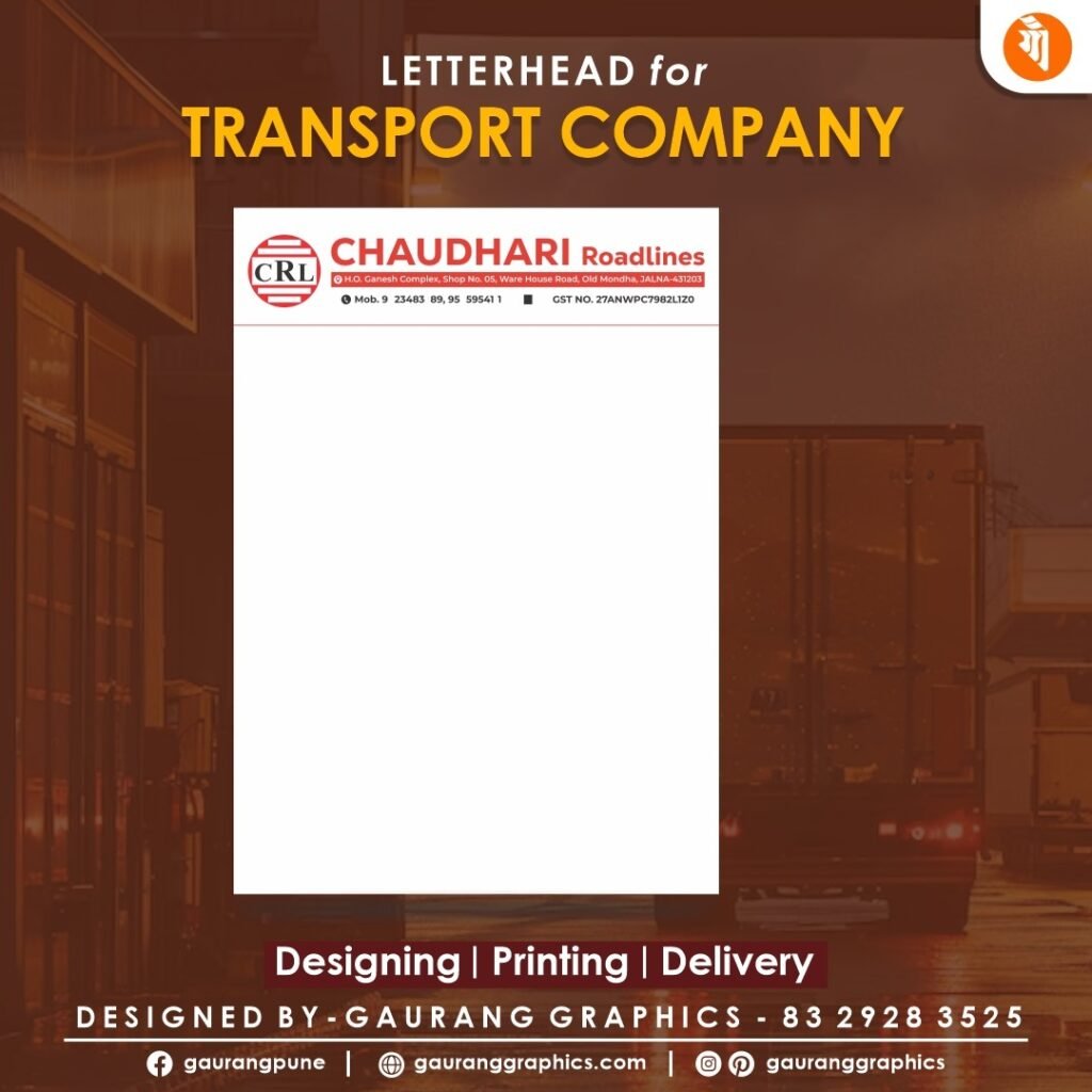 Letterhead Design & Printing in Pune – Custom & Fast Service